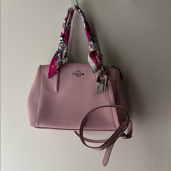 Coach | Bags | Coach Light Pink Satchel With Patterned Handles | Poshmark